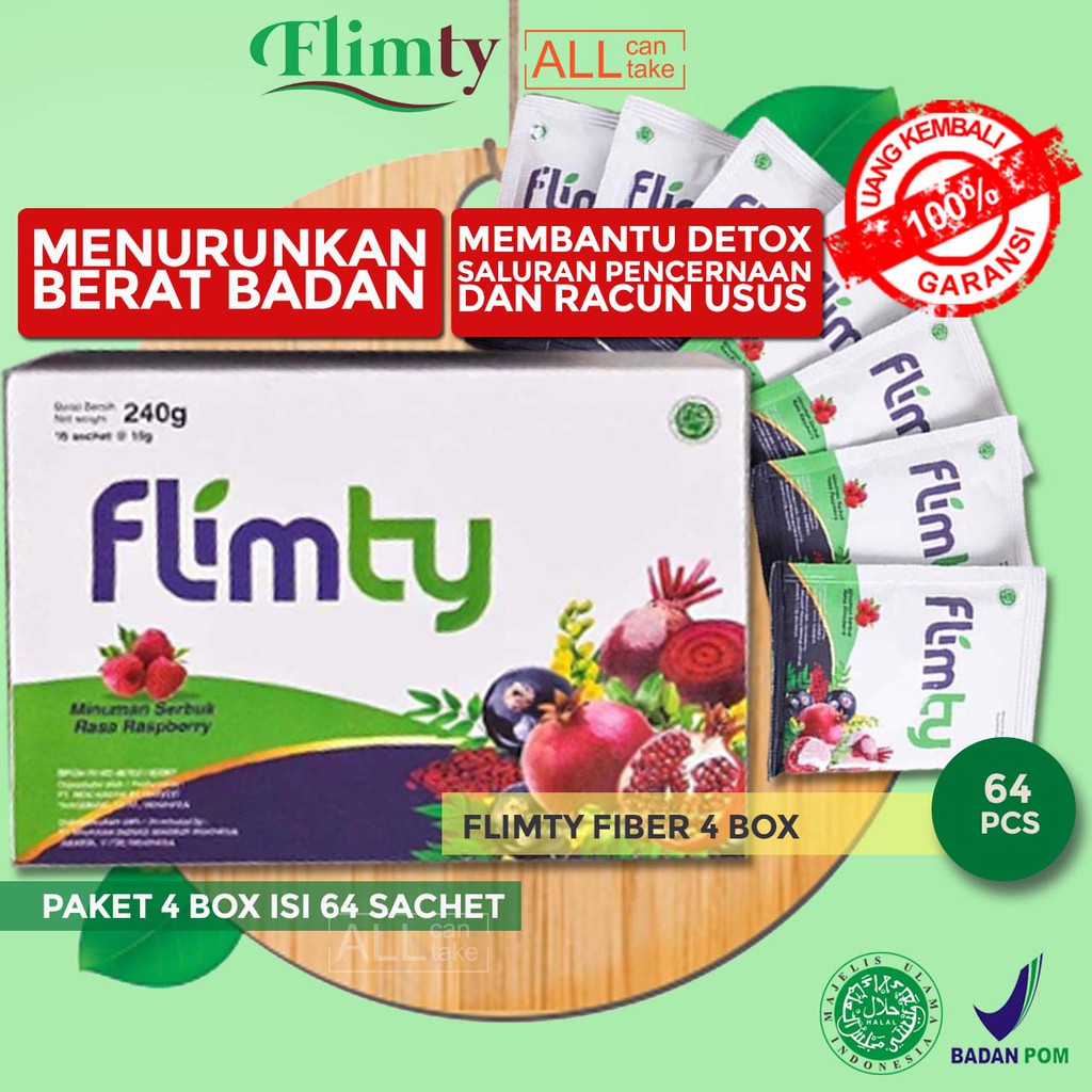 Jual Flimty Fiber Fit Slim Healthy Minuman Herbal Obat Pelangsing Kurus ...