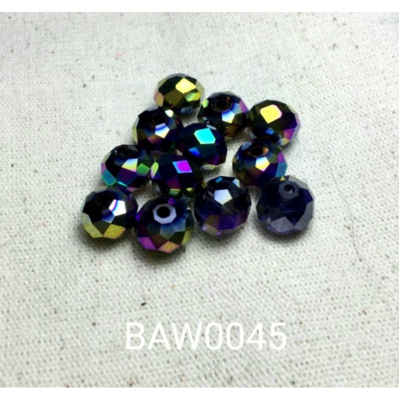 Jual manik kristal bulat facet 10 mm warna dark violet AB isi 12 pcs ...