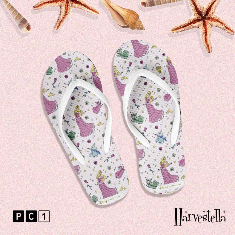 Jual [SANDAL JEPIT] Sandal Jepit disney princess aurora cindrella ariel ...