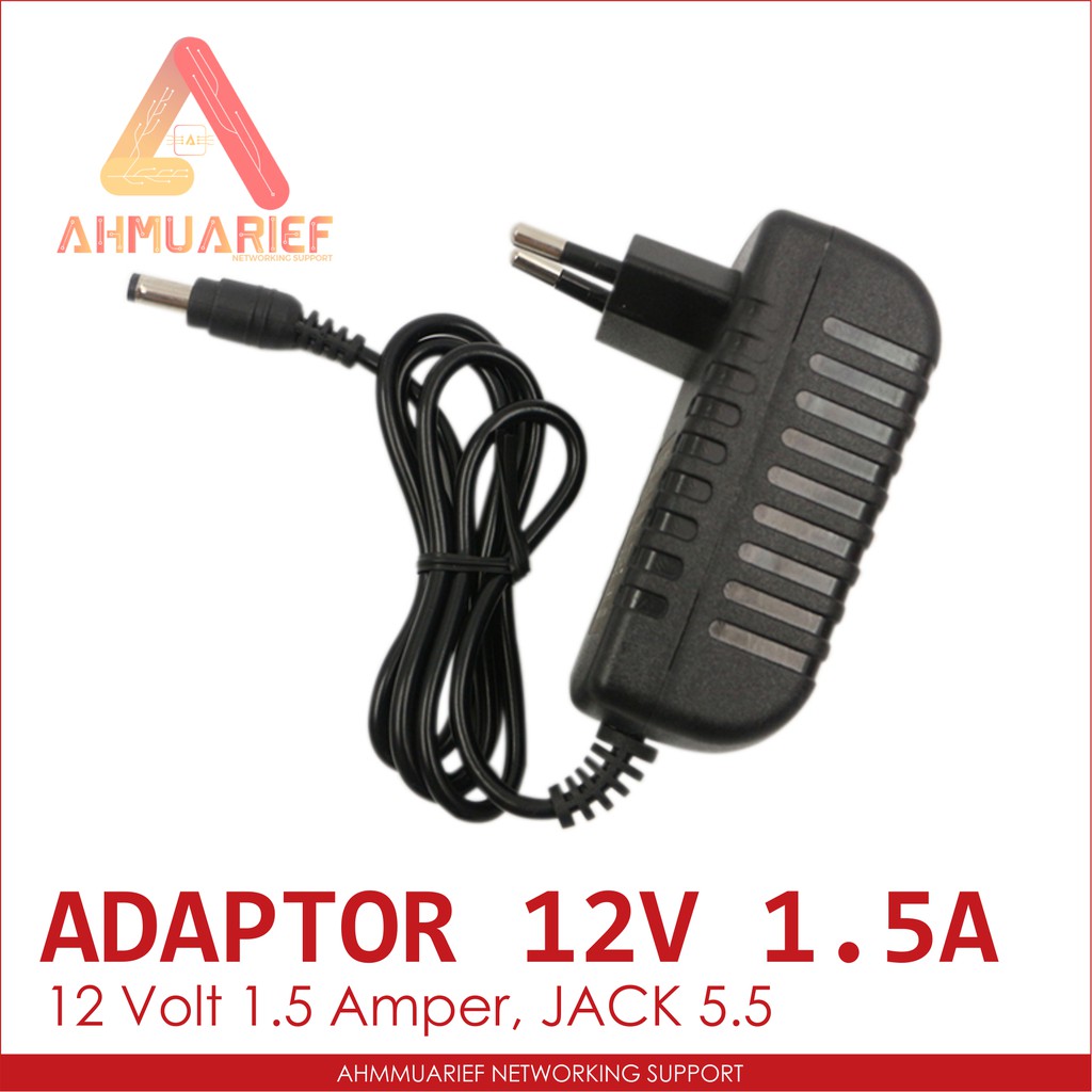 Jual Adaptor Adapter 12 volt 1.5 amper 12v 1.5a CCTV Modem Router ...
