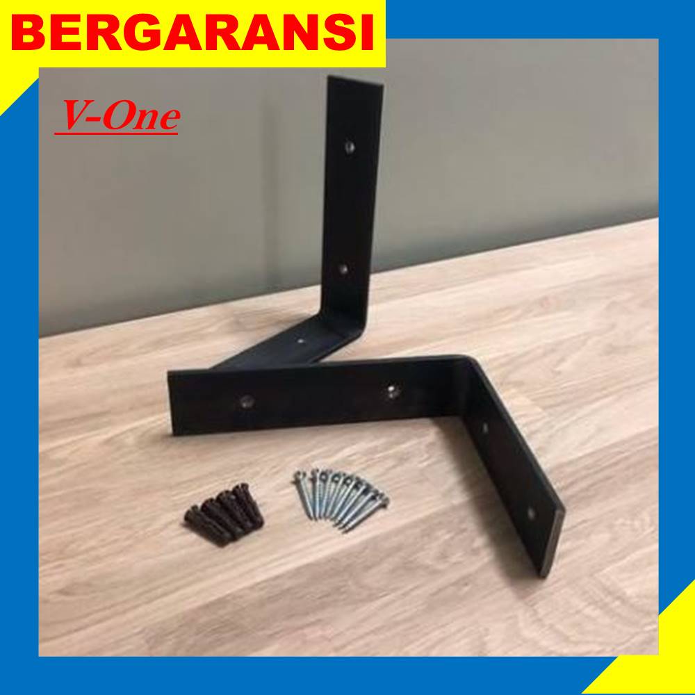 Jual Siku Besi Plat Strip Rak Dinding 30cm Putih Rak Kayu | Shopee ...