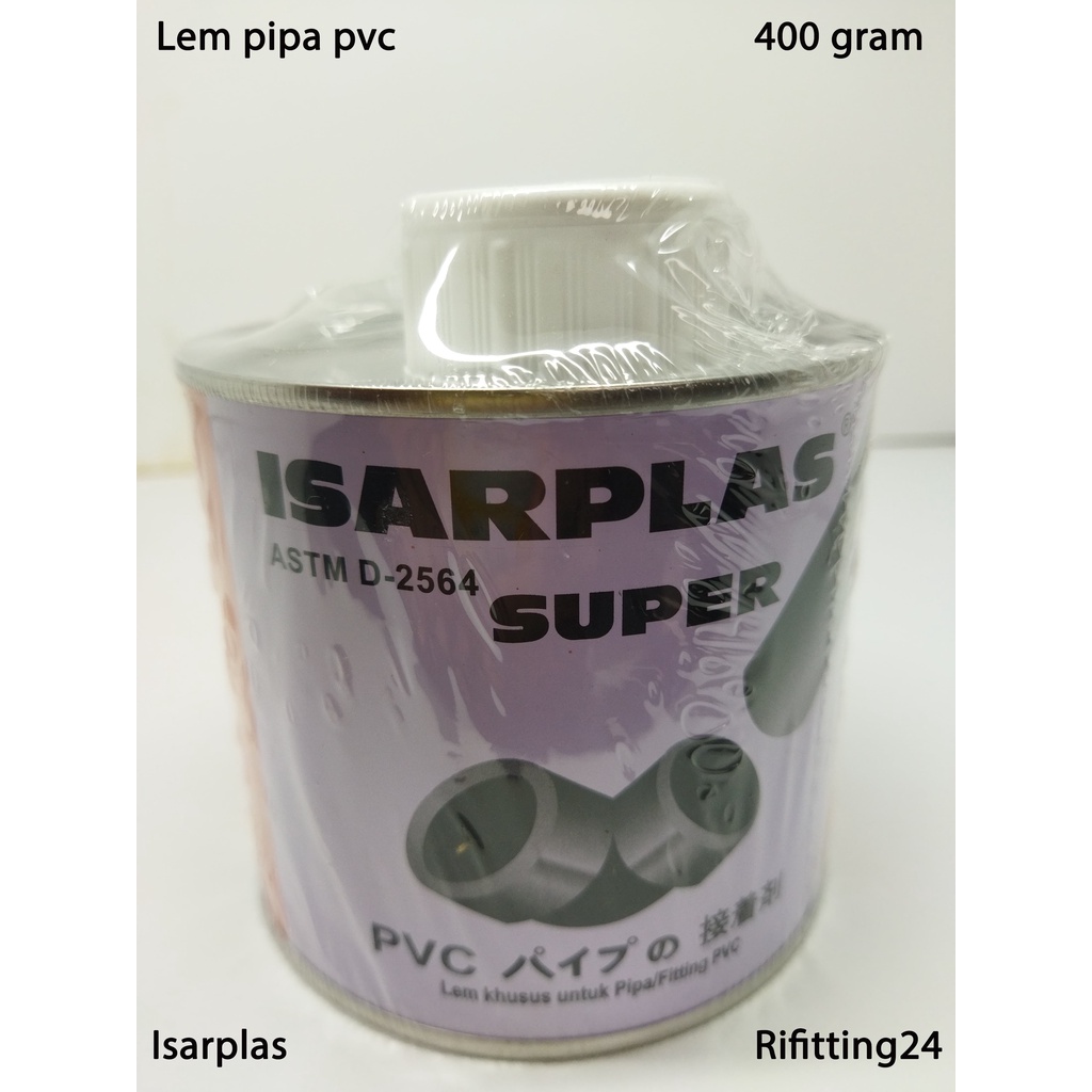 Jual LEM PIPA PVC ISARPLAS KALENG/LEM PARALON KUAS 400 GRAM | Shopee ...
