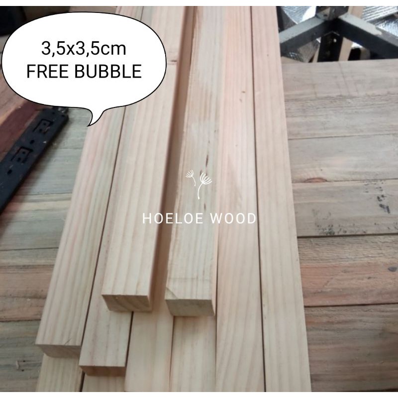 Jual KAYU RENG LIS 3,5X3,5CM 1METER / KAYU PINUS SIAP PAKAI | Shopee ...