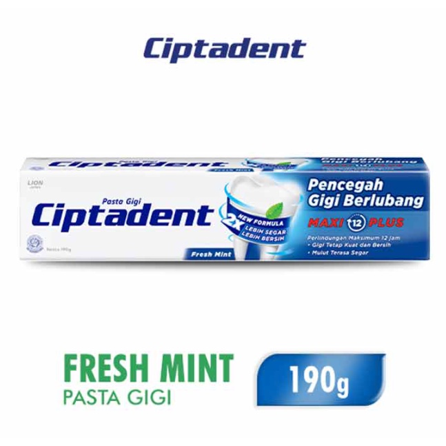 Jual Ciptadent 190gr Maxi Plus Fresh Mint | Cool Mint | Maxi Complete ...