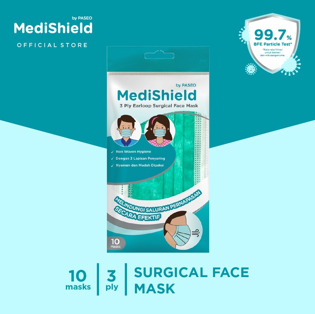 Jual Medishield By Paseo Masker Sachet Earloop 10's | Shopee Indonesia