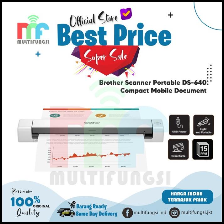 Jual Brother Scanner Portable Ds-640 Compact Mobile Document Ds640 ...