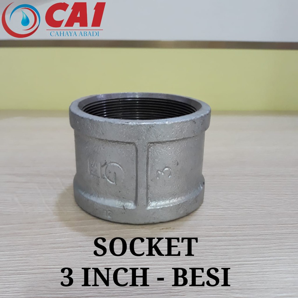Jual FITTING PIPA - PENYAMBUNG PIPA - SOCKET - 3 INCH - BESI | Shopee ...