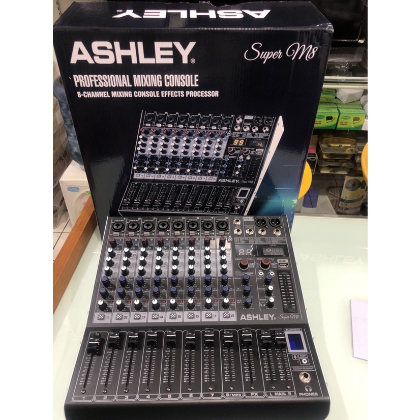 Jual Mixer Ashley Super M8 Original 8 Channel Bluetooth - USB Connect ...
