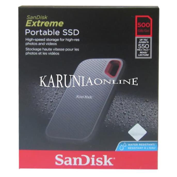 Jual Terbaru Sandisk Extreme Portable Ssd 500Gb Up To 550Mbps Type C ...