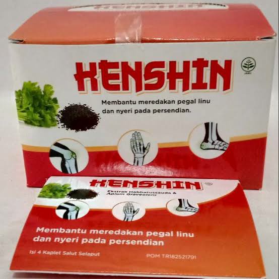 Jual Kenshin herbal - obat pegal linu dan nyeri persendian isi 4 tablet ...
