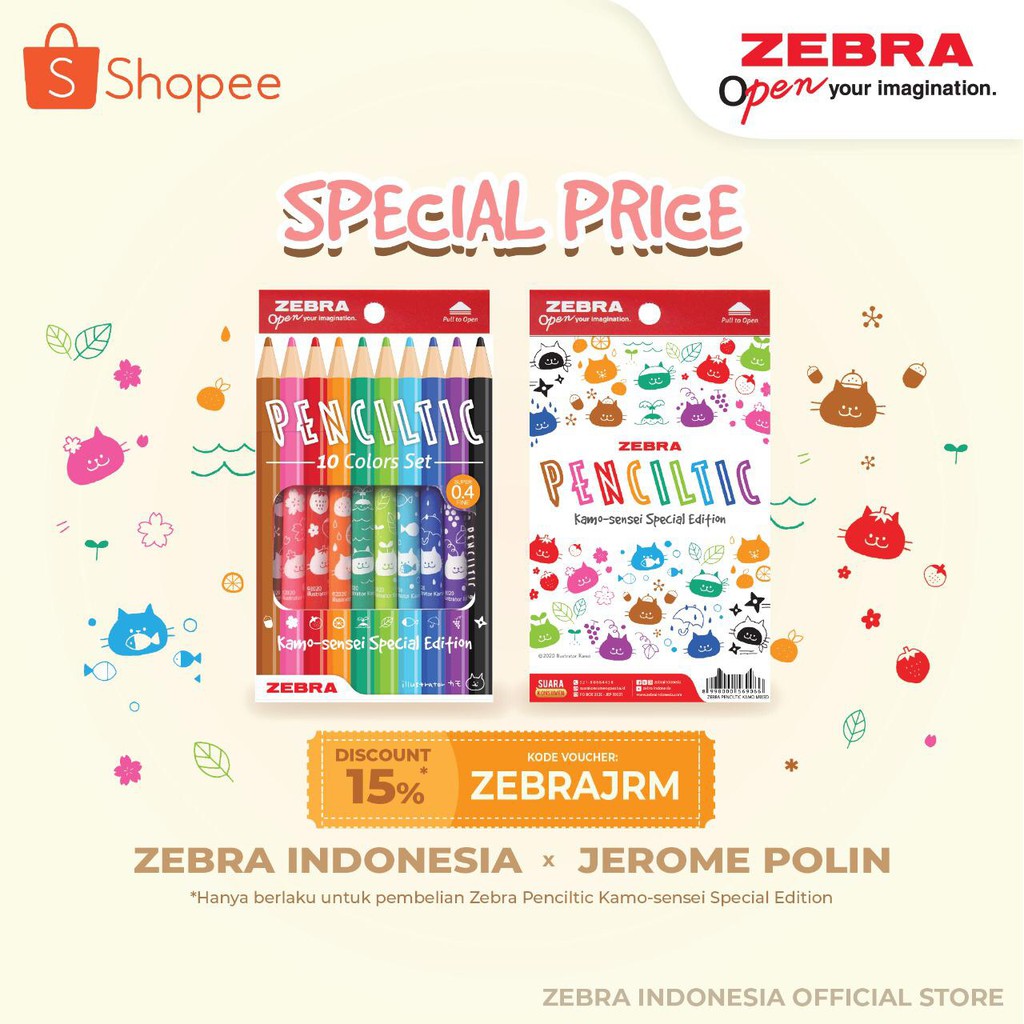 Jual Zebra Penciltic Kamo Set 10 (Colour) | Shopee Indonesia