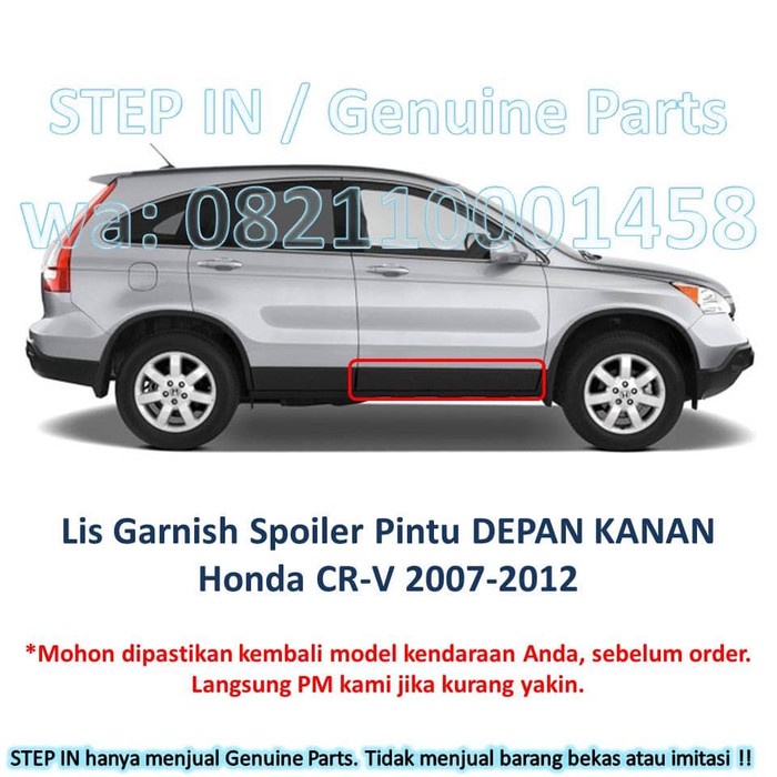 Jual Lis Garnish Spoiler Pintu Depan Kanan Honda Cr-V 2007-2012 Crv ...