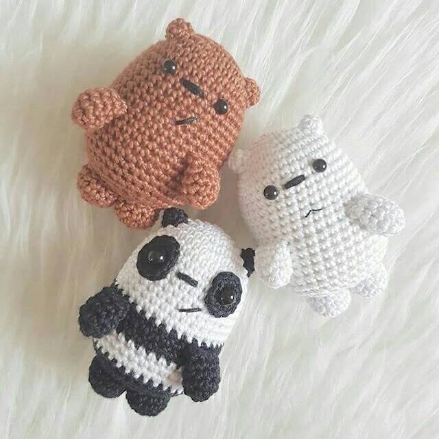 Jual Amigurumi (Boneka Rajut) We bare bears | Shopee Indonesia