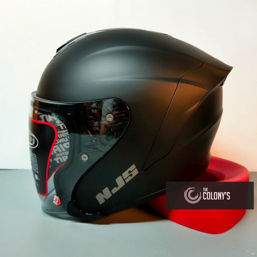 Jual HELM NJS KAIROZ SOLID POLOS SINGLE VISOR HALFFACE NJS KAIROS ...