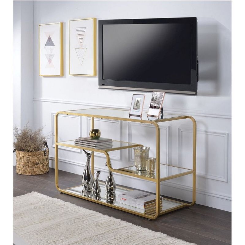Jual meja tv besi gold | Shopee Indonesia