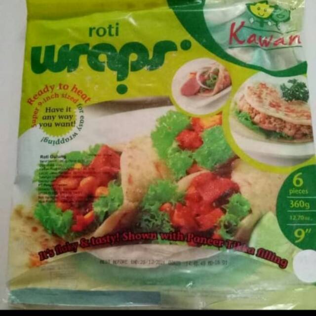 Jual roti wraps kawan food 6 lembar 360 gr | Shopee Indonesia