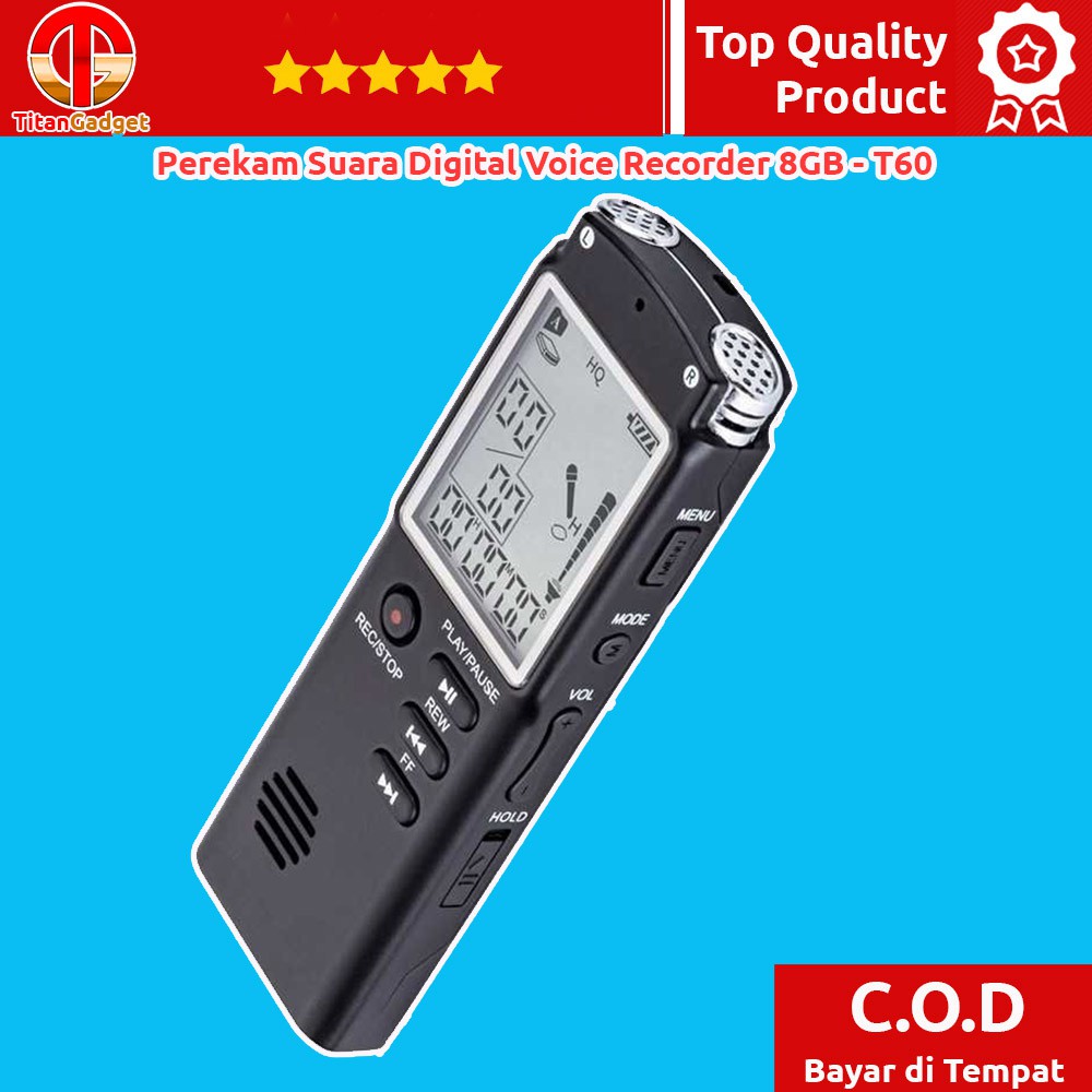 Jual Perekam Suara Digital Voice Recorder 8GB - T60 Titangadget ...