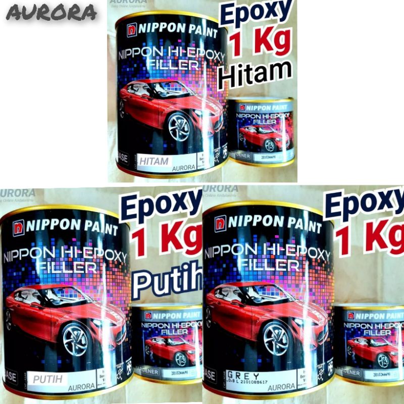 Jual Epoxy Nippon Paint 1Kg Primer Black Hitam/ Grey Abu / White Putih ...