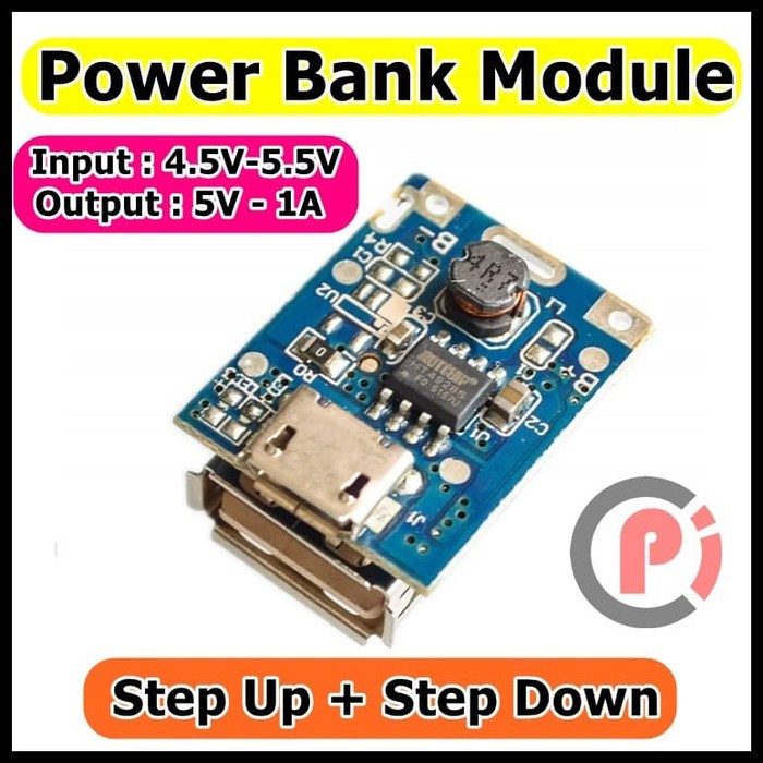 Jual Power Bank DIY module Charger Step Up Proteksi 1A 18650 battery ...