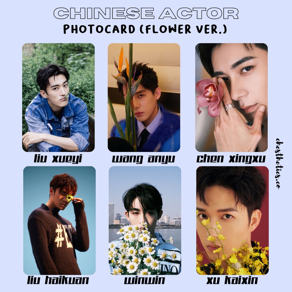 Jual Aktor China Flower Ver. 2 Photocard Liu Xueyi Wang Anyu Chen ...