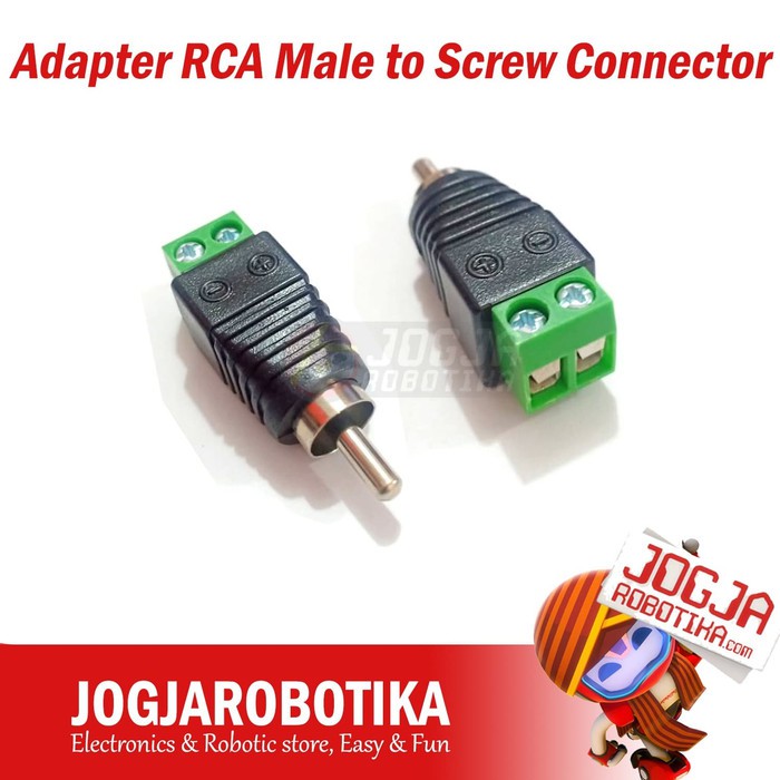 Jual Konektor Jack CCTV Adapter RCA Male Audio to Screw Terminal ...