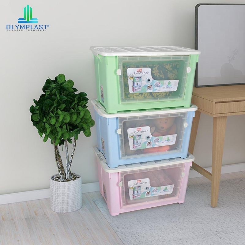 Jual BOX CONTAINER PLASTIK OLYMPLAST OBC 65 LITER MULTIFUNGSI | Shopee ...