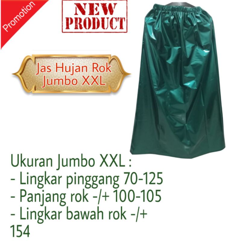 Jual Jas Hujan Rok Wanita Dewasa Polkadot Ukuran Jumbo XXL Bahan Pvc ...