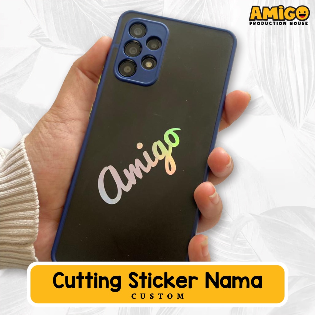 Jual CUTTING STICKER NAMA HOLOGRAM GOLD SILVER CUSTOM STICKER CUTTING ...