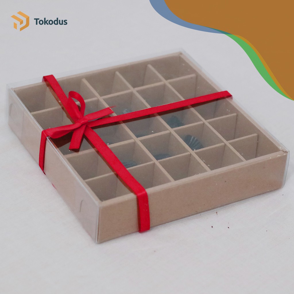 Jual Box Nastar/Kue Kering/Dus Sekat 21x21x4,5 cm Dus Nastar/Box Coklat ...