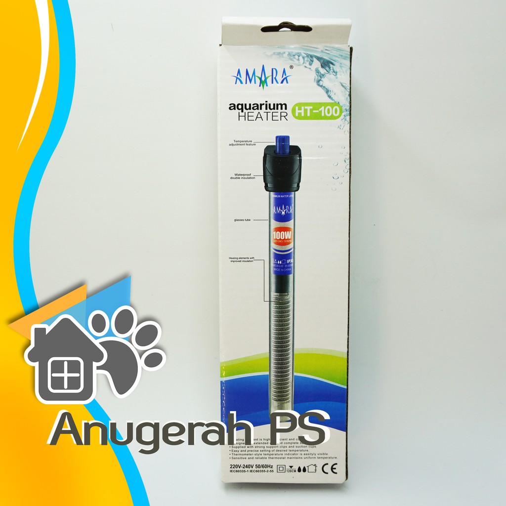 Jual Heater Aquarium Amara Pemanas Air 100 Watt | Shopee Indonesia