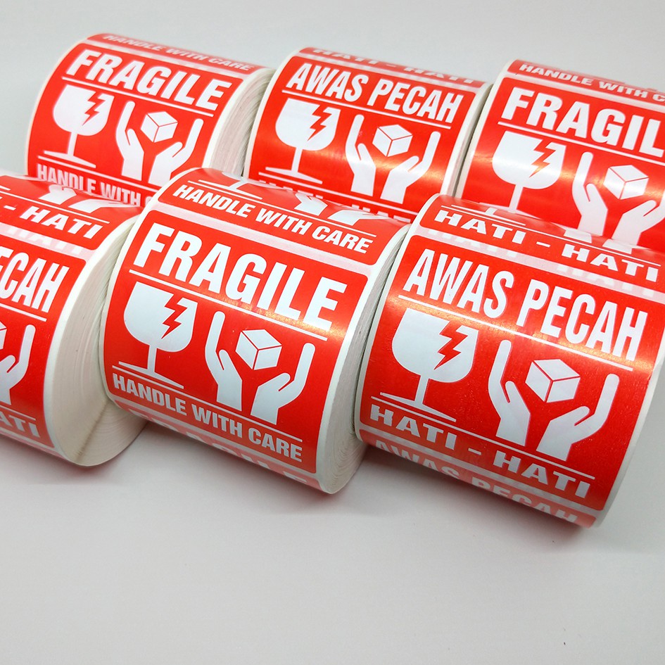 Jual bib Stiker Label Fragile Handle with Care Stiker Awas Pecah Hati ...