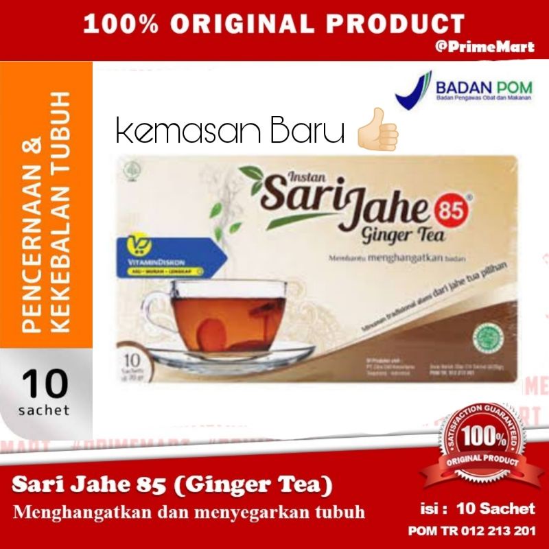 Jual Sari Jahe Instant 85 -- 10 sachet @20 gram (Ginger Tea) jahe merah ...
