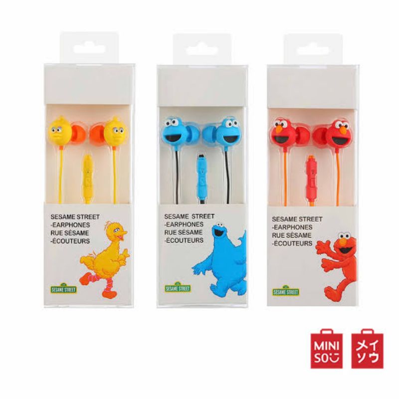 Jual Earphone miniso x sesame street | Shopee Indonesia