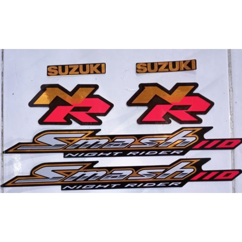 Jual STRIPING SMASH NR110 2007 Hitam Gold | stiker bodi motor smas nr ...
