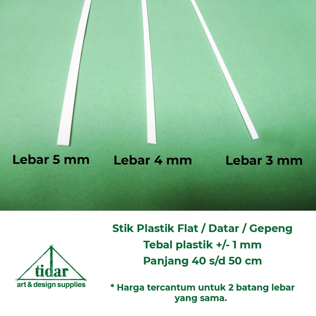 Jual White Strip Plastic Stick - Stik Plastik Putih Persegi Panjang ...
