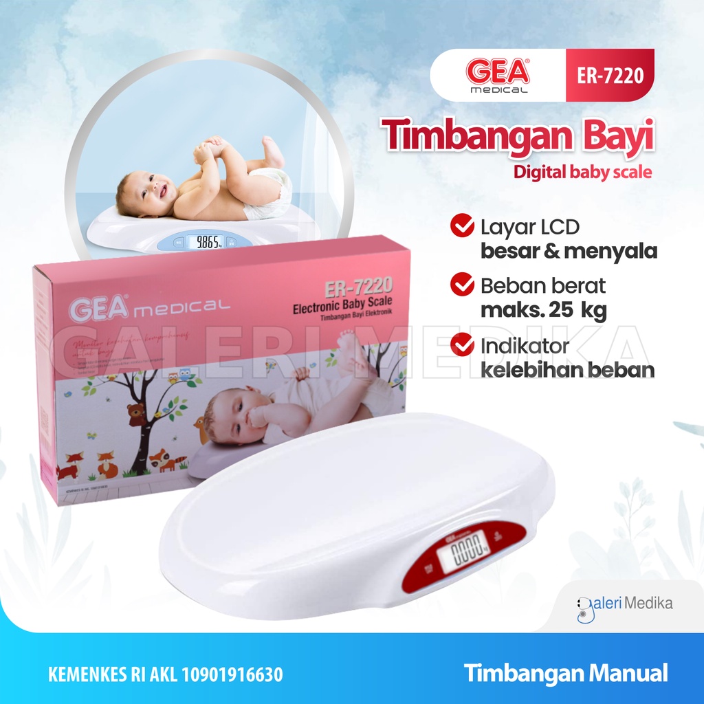 Jual Timbangan Bayi Digital GEA ER7220 / ER-7220 / ER 7220 Ukur Hingga ...