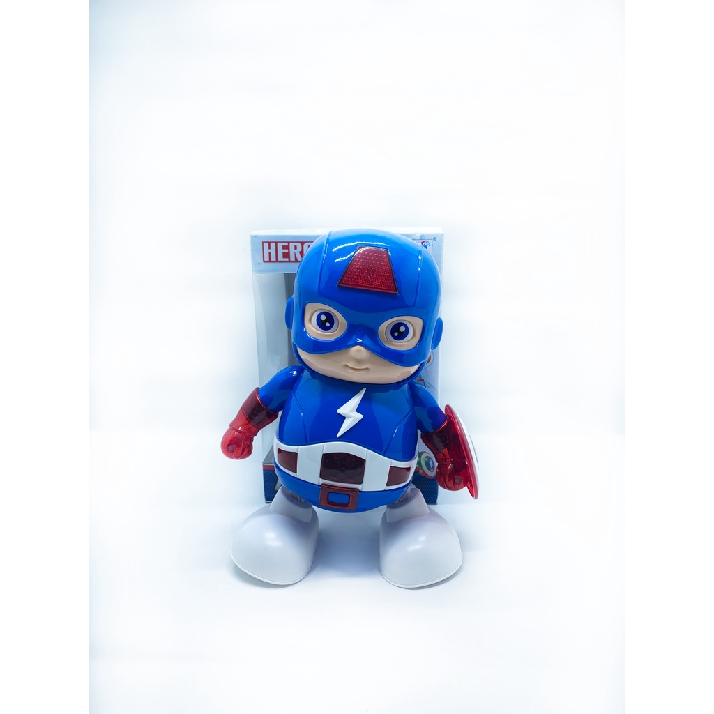 Jual Mainan Anak Dancing Hero Karakter Captain America Battery Operated ...