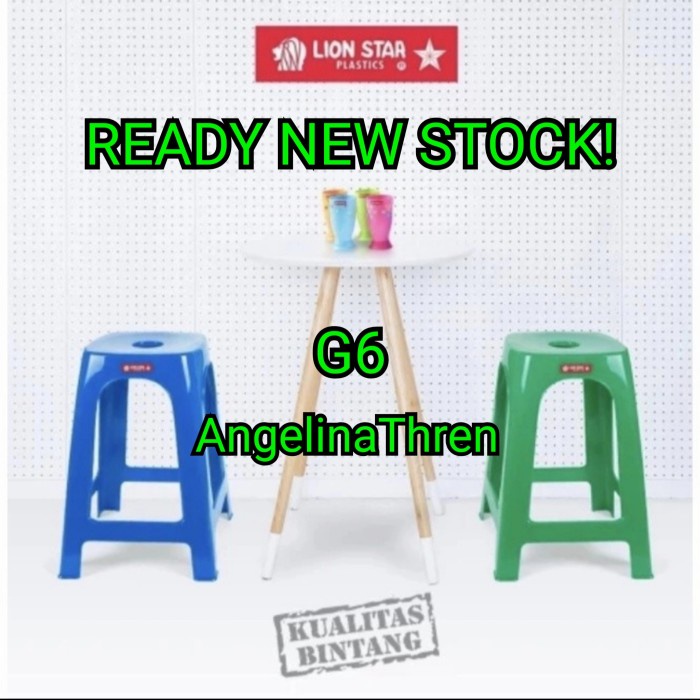 Jual Bangku tinggi Persegi G-6 LionStar - Kursi Baso LS G6 - Biru ...