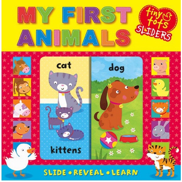 Jual My First Animals Tiny Tots Sliders Board Book (Slide, Reveal ...