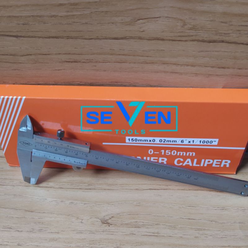 Jual Toki sigmat Manual 6 inch vernier caliper 150 mm jangka sorong besi manual | Shopee Indonesia