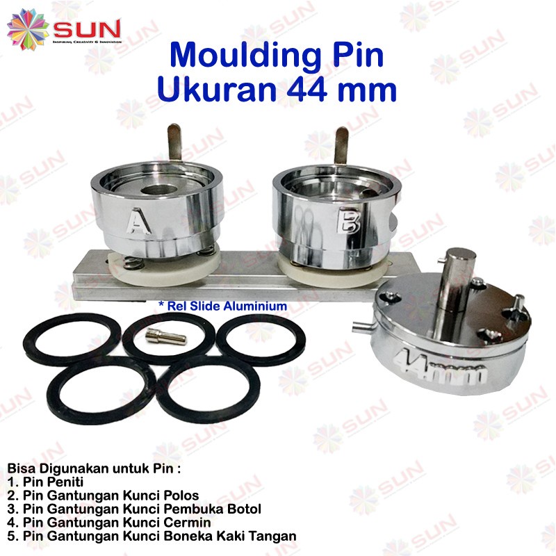 Jual Moulding Pin Talent Ukuran 25, 32, 44, 58, 75 dan 2 sisi ( Bolak ...