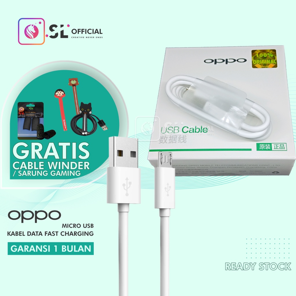 Jual KABEL DATA OPPO FAST CHARGING MICRO USB & TYPE C ORIGINAL | Shopee ...
