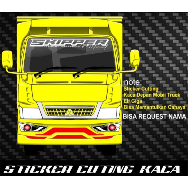 Jual 0161 cutting sticker kaca atas TRUK semua jenis TRUK bisa custom ...