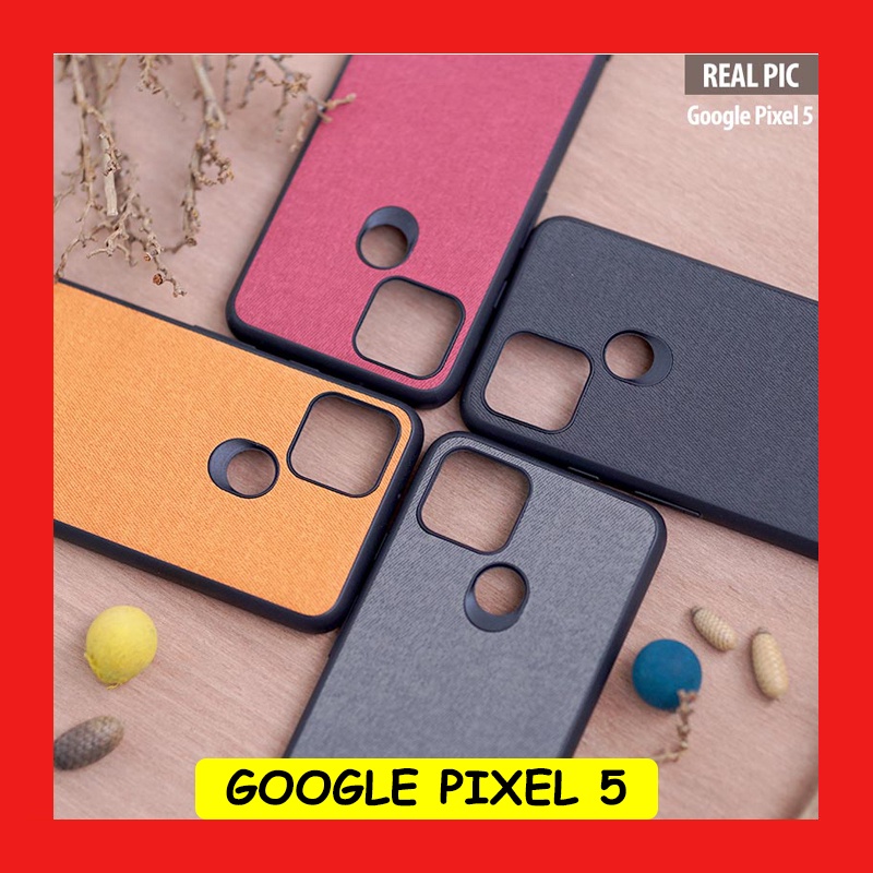 Jual Google Pixel 5 - Leather Jeans Texture Hybrid Case Casing Cover ...