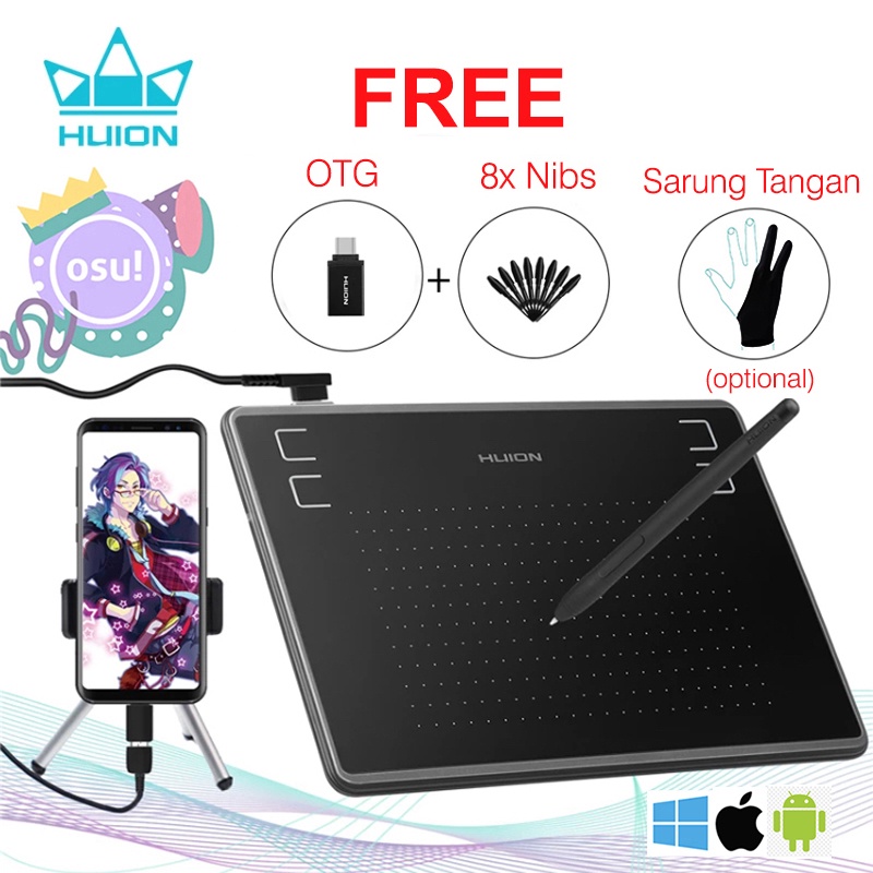 Jual HUION H430P Graphic Drawing Tablet OSU! (Alt 420 H420 H430 G430 ...