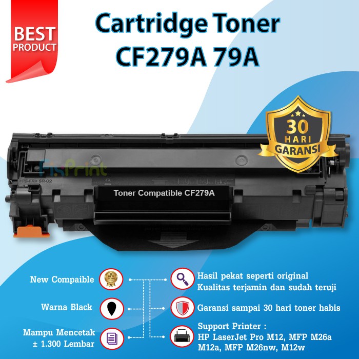 Jual Cartridge Toner Compatible 79A CF279A Refill Printer LaserJet Pro ...