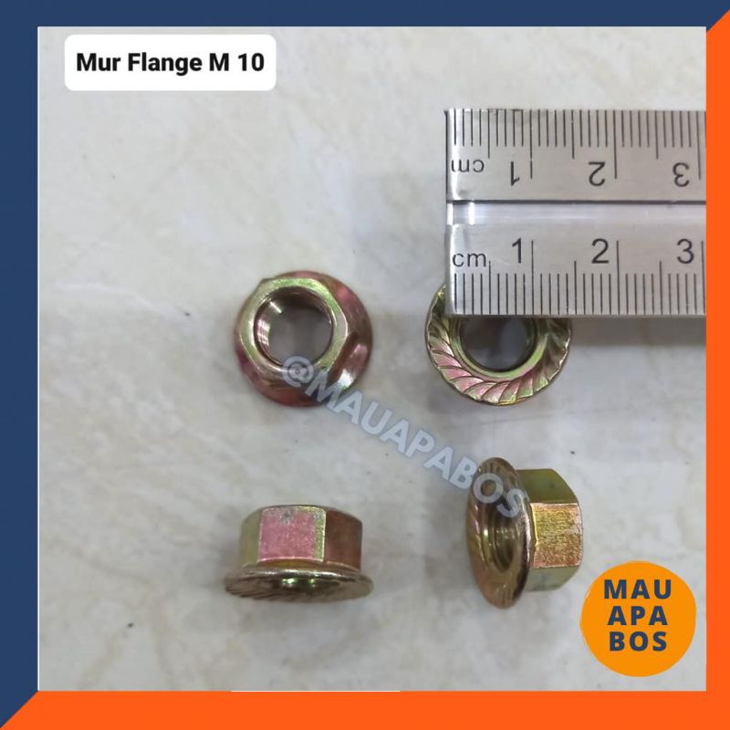 Jual Mur Flange / Nut Flange M10 P1.25 Kuning MURAH | Shopee Indonesia