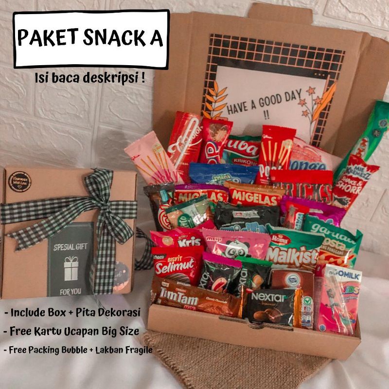 Jual PAKET SNACK BOX MURAH SUPER KOMPLIT MAKANAN GIFT HADIAH ULANG ...