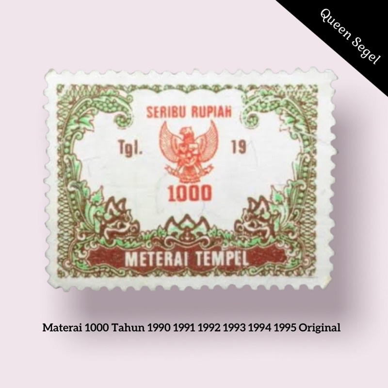 Jual Materai 1000 Tahun 1990 1991 1992 1993 1994 1995 Perangko Matrai ...