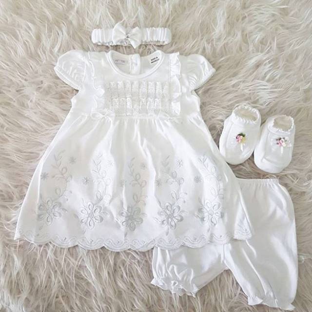 Jual Baju Bayi Newborn baru Lahir Beautiful Set New Born Baby Dress ...